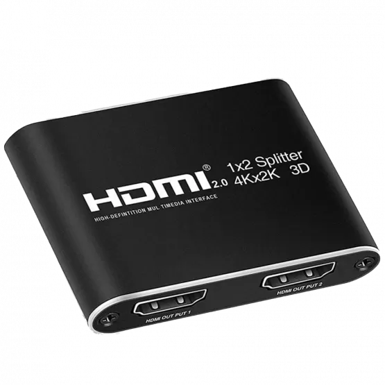 INF HDMI-splitter 1x2 voor 2 schermen 3D / 4K / 1080p