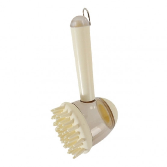 INF Siliconen huisdier badmassageborstel met ingebouwd shampooreservoir